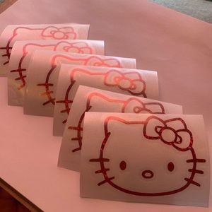 Accessories | Hello Kitty Red Holographic Glitter Vinyl Sticker | Poshmark